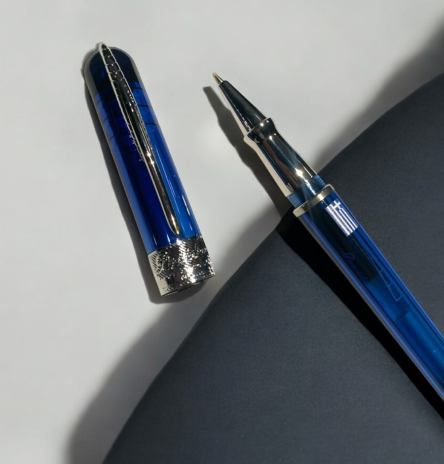 PINEIDER PEN Greek Flag - ZERAR® JEWELLERY
